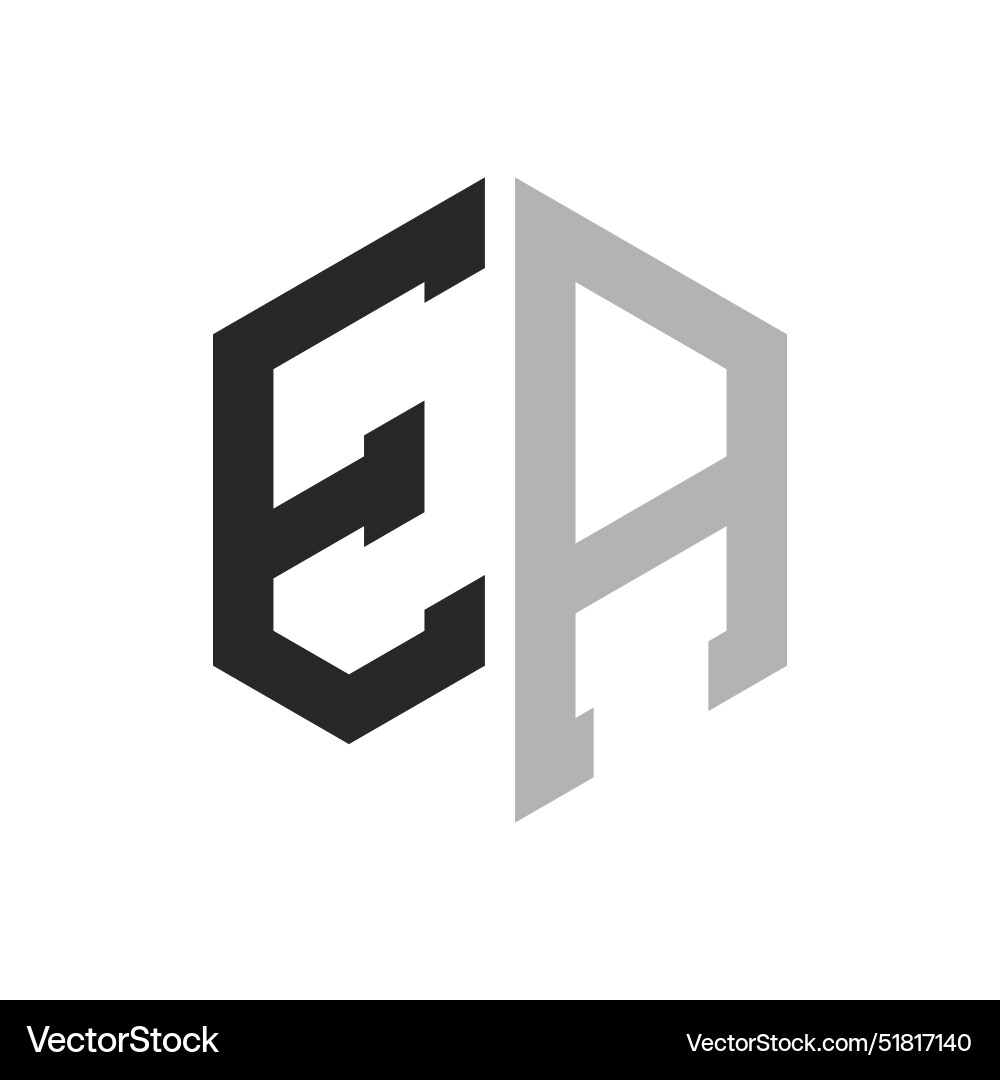 Elegant initial ea letter logo concept modern Vector Image