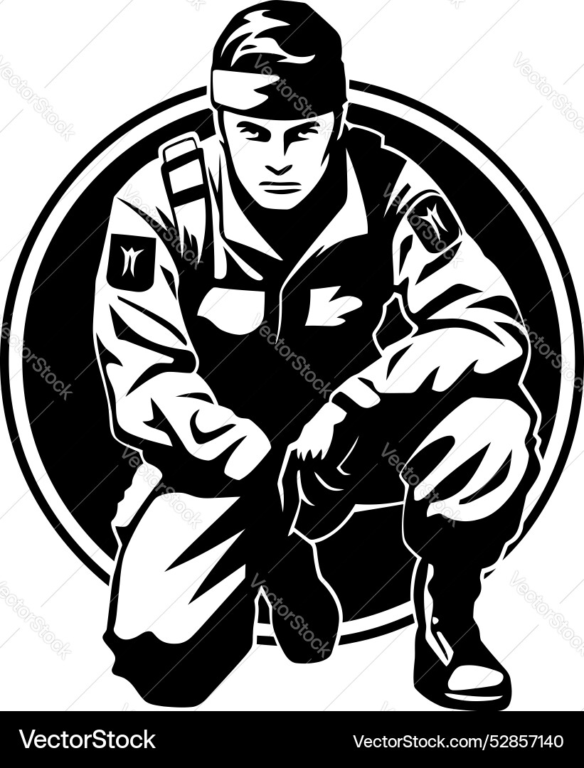 Honor hero military icon guardian grateful Vector Image