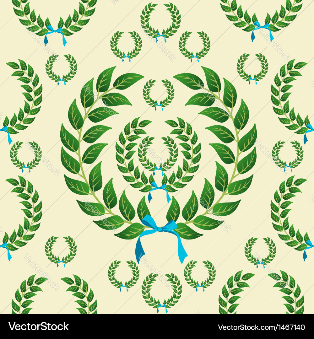 Laurel Wreath Pattern Royalty Free Vector Image
