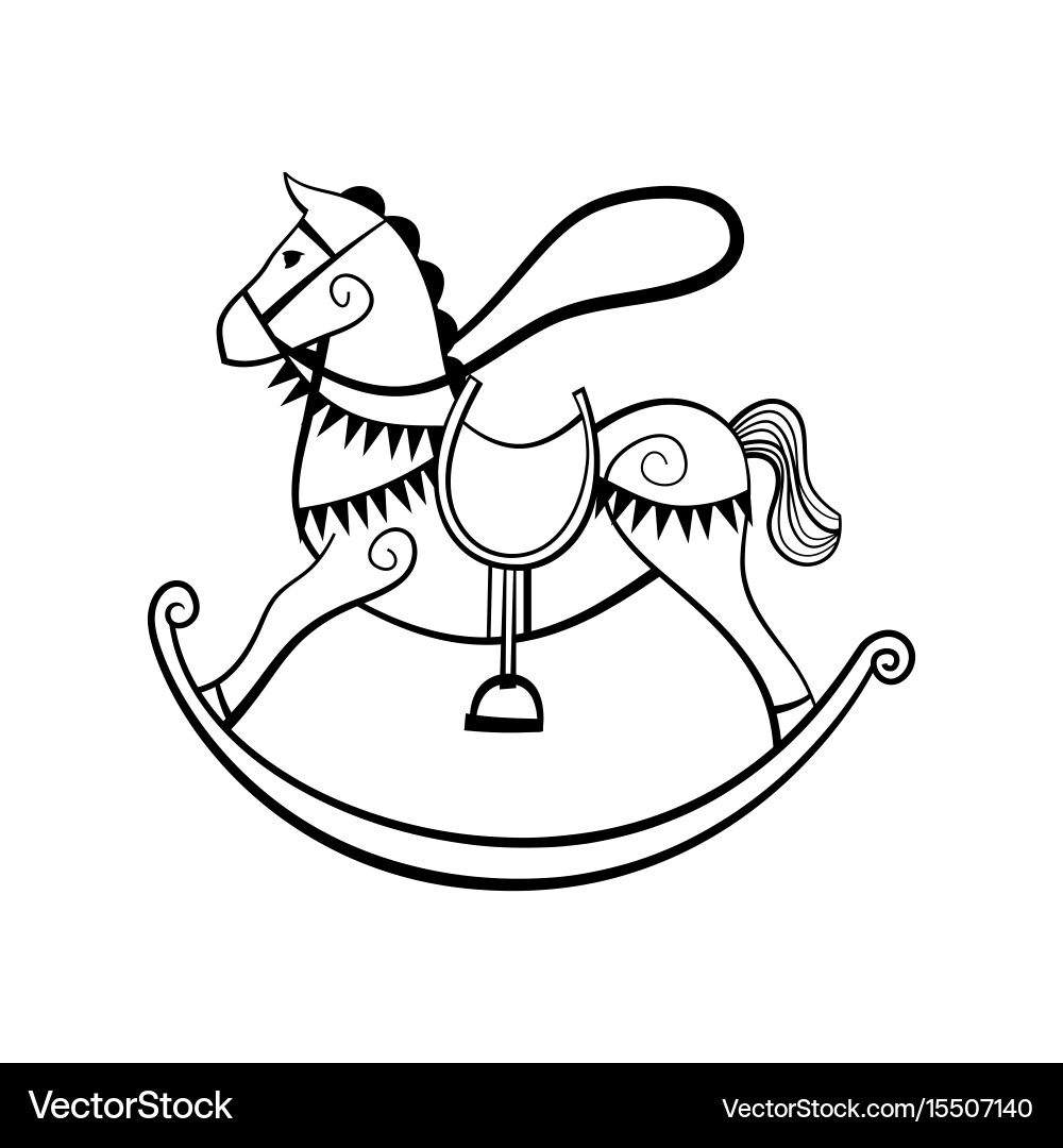 Rocking horse Royalty Free Vector Image - VectorStock