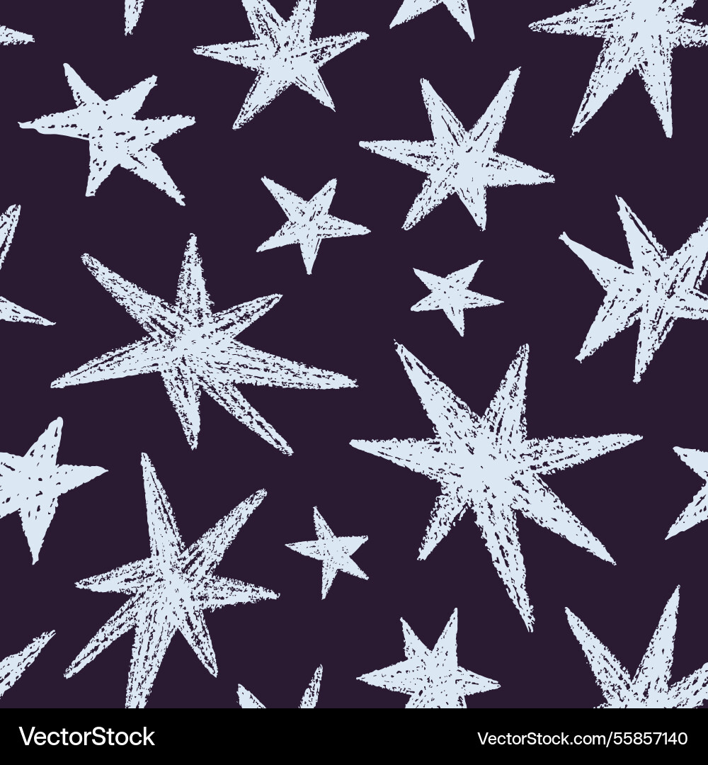 Seamless star pattern starry night background Vector Image