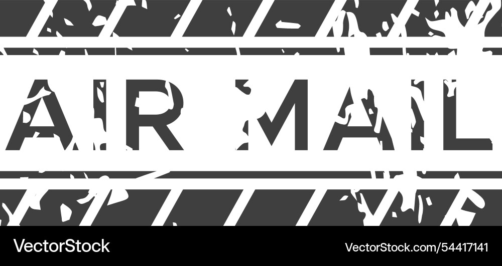 Distressed airmail stamp with grunge texture Vector Image