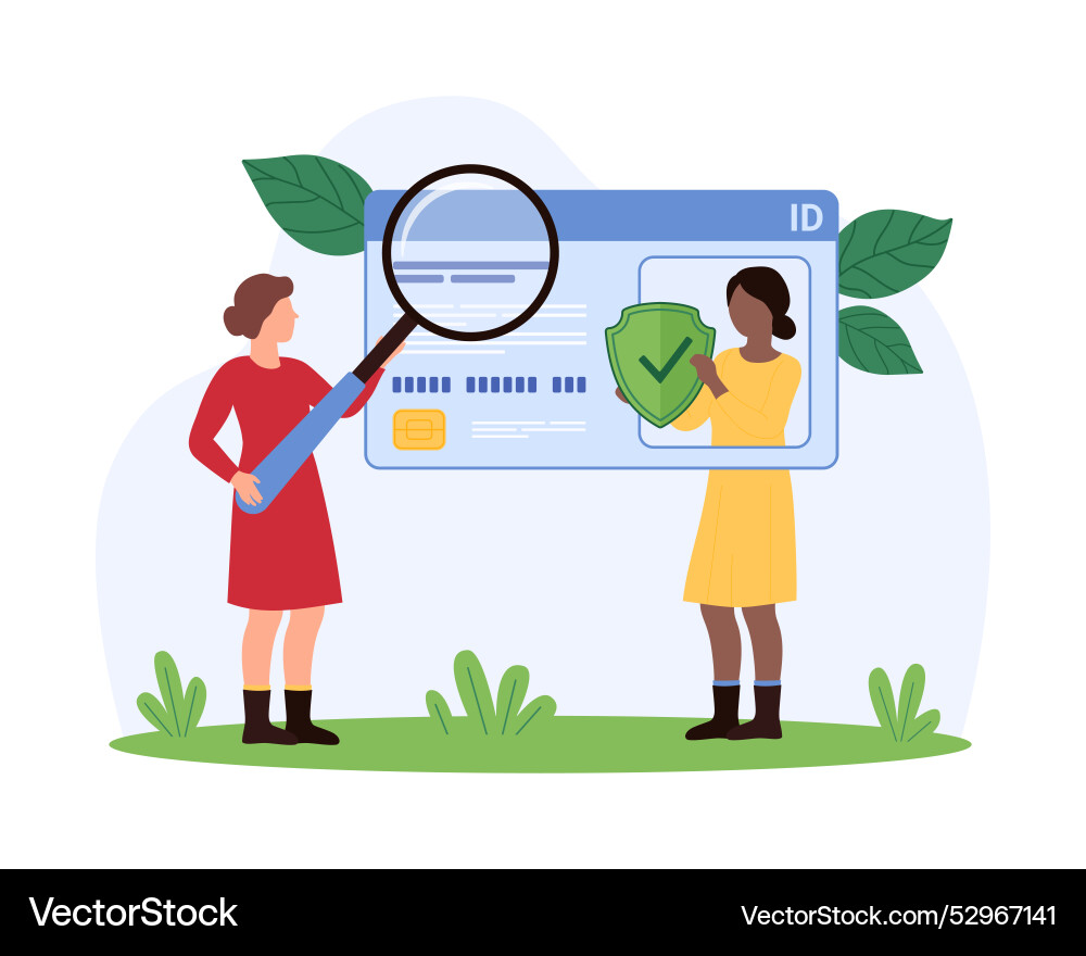 Id card digital data protection cyber security Vector Image