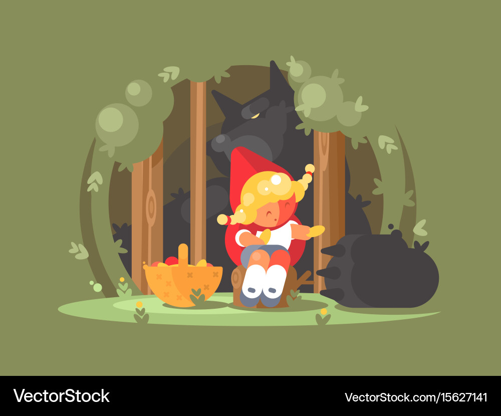 Little red riding hood Royalty Free Vector Image