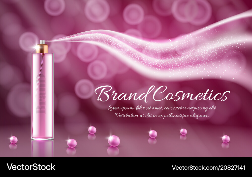 Luxury Essence Spray Ad Royalty Free Vector Image