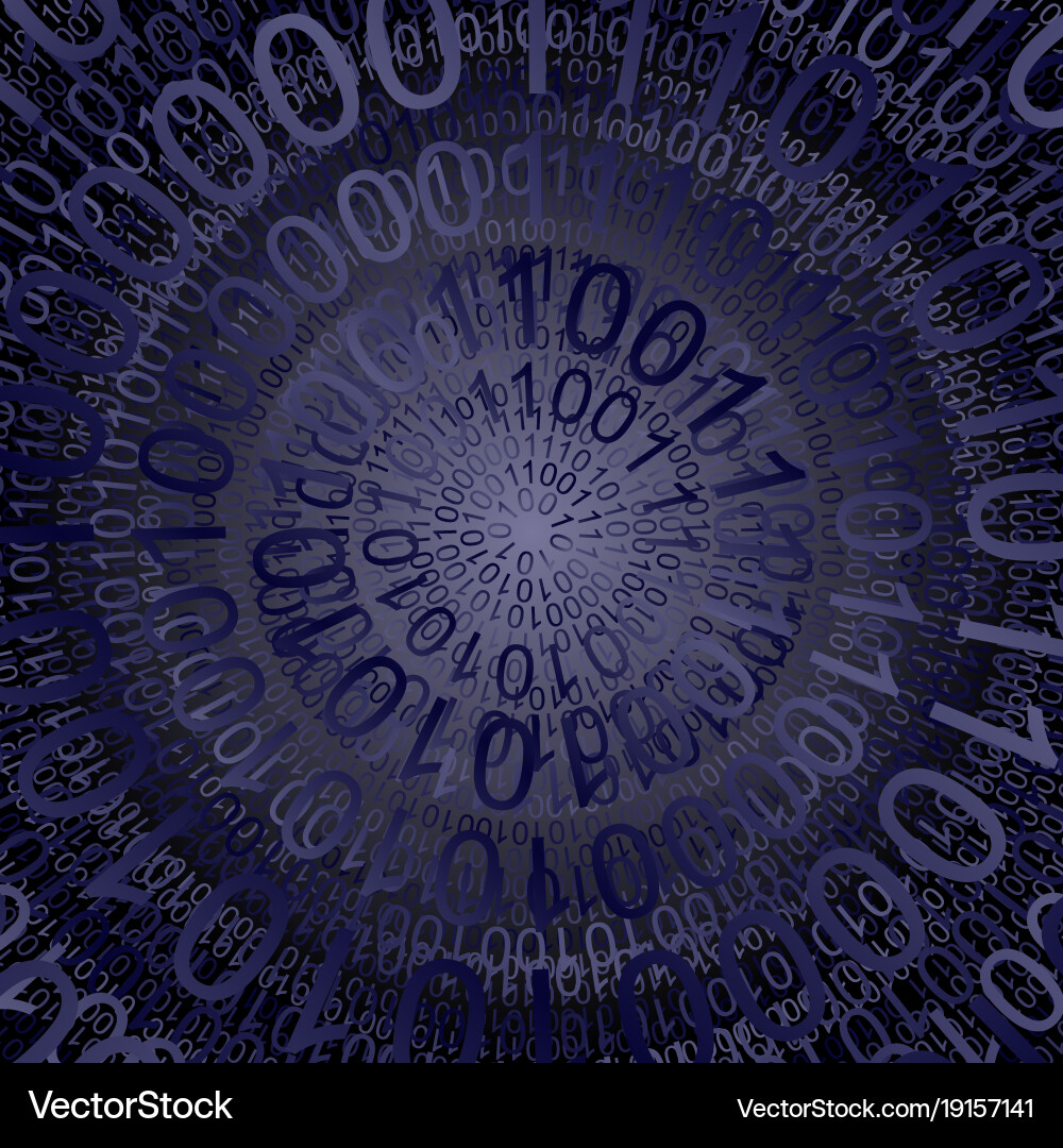 Numerical background with number 1 and 0 Vector Image