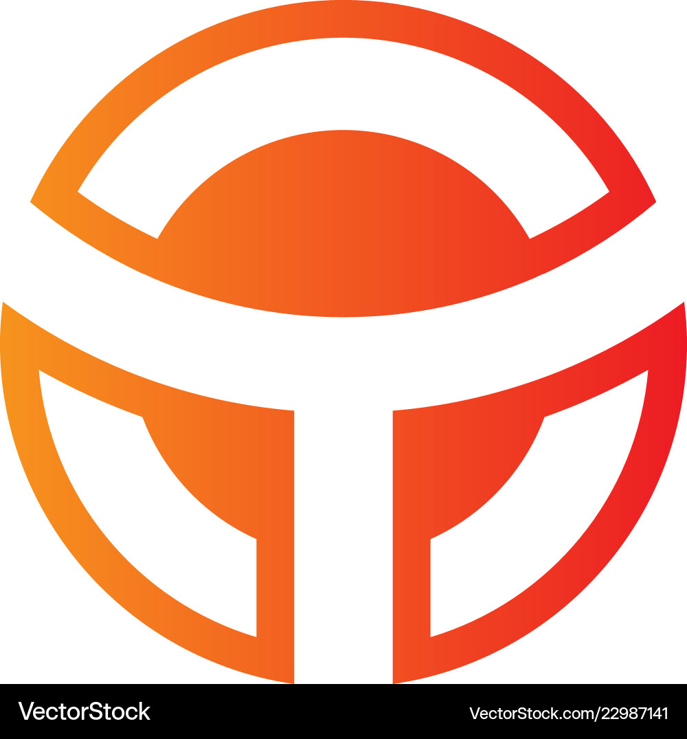 Round initial business logo Royalty Free Vector Image