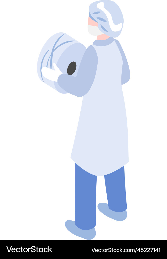 Textile worker uniform composition Royalty Free Vector Image