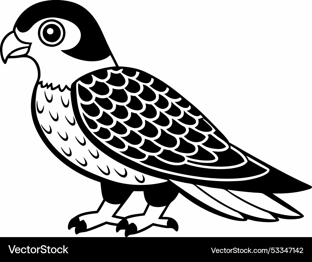 Animal sparrow bird line art Royalty Free Vector Image