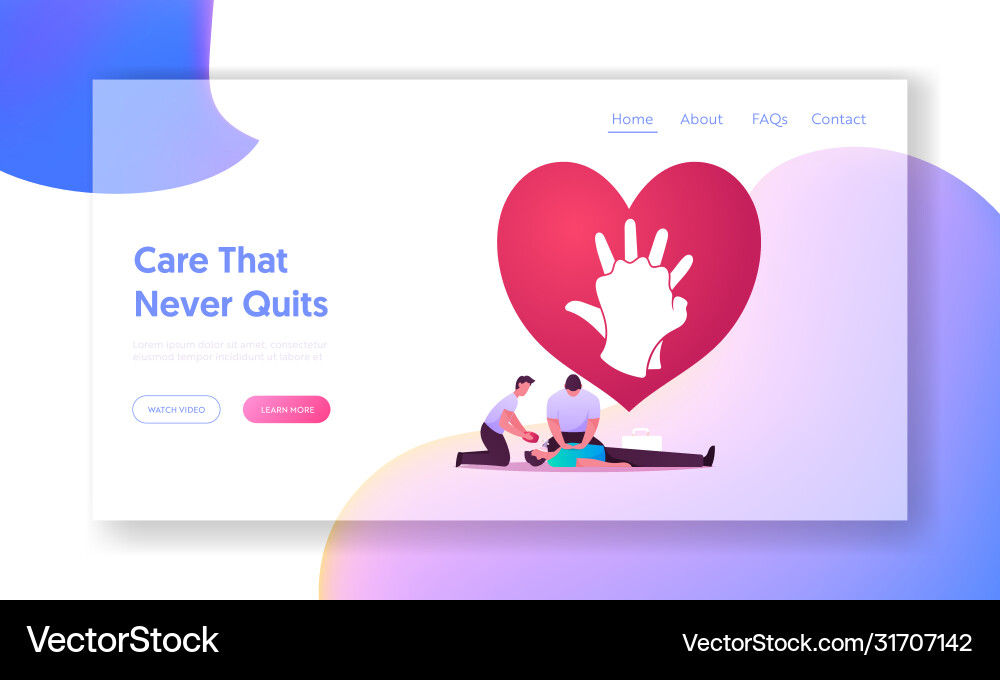 Cardiopulmonary resuscitation cpr emergency Vector Image