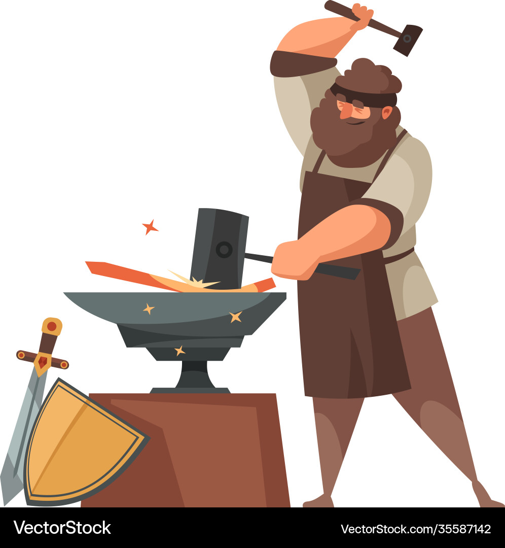 Cartoon medieval people icon Royalty Free Vector Image