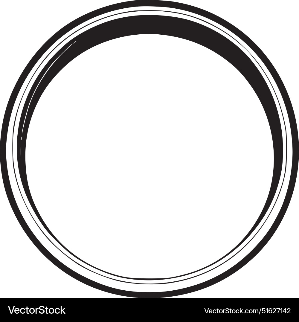 Circle frame - minimalist and simple silhouette Vector Image