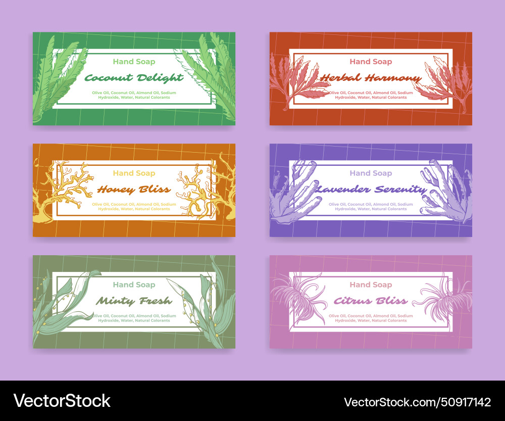 Craft hand soap handmade hygiene natural cleaning Vector Image