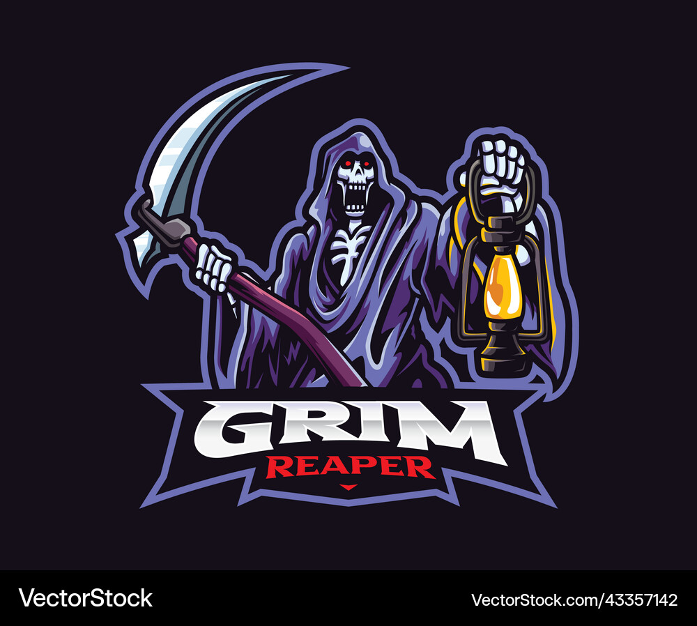 Symbool Van De Grim Reaper Grim Reaper Logo Stockvectorkunst En Meer