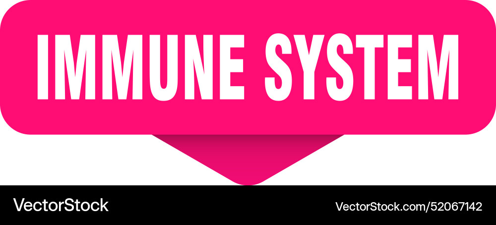 Immune system sticker sign Royalty Free Vector Image
