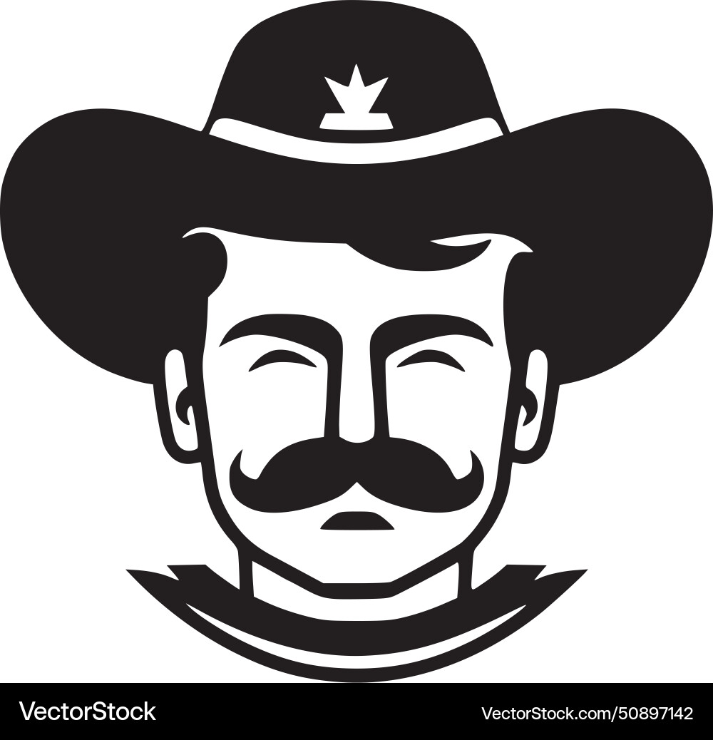 Mexican - minimalist and flat logo Royalty Free Vector Image