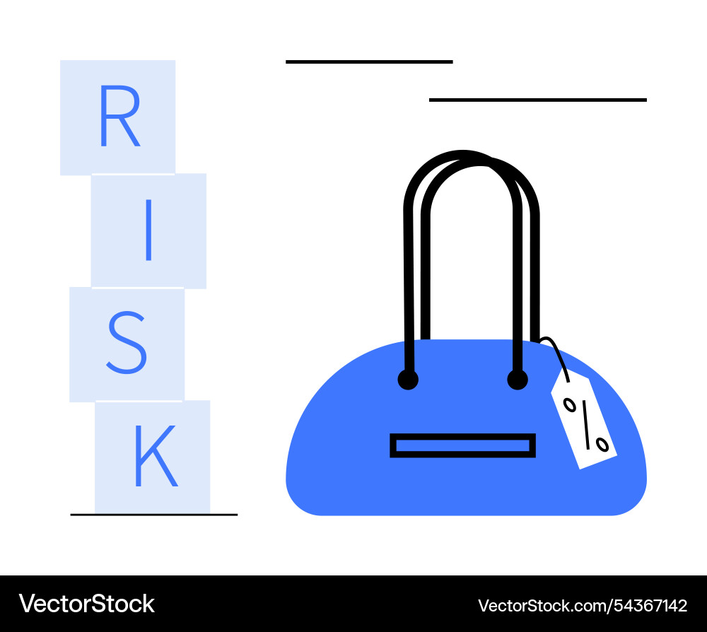 Risk management and economic implications Vector Image