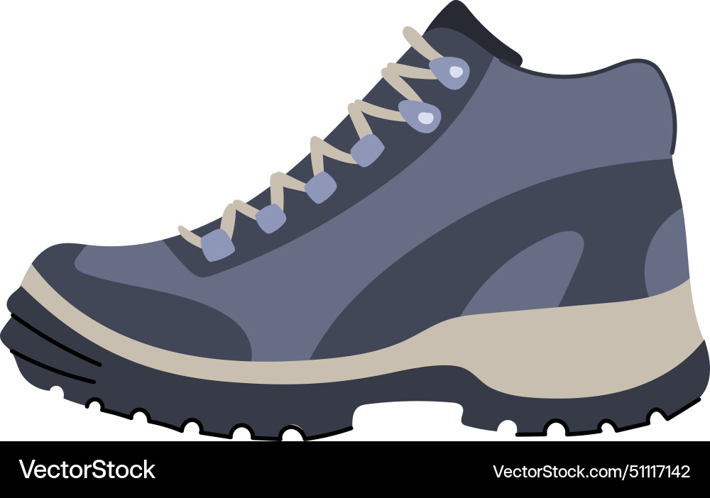 Trail Wanderschuhe männlichen Karikatur Vektorbild