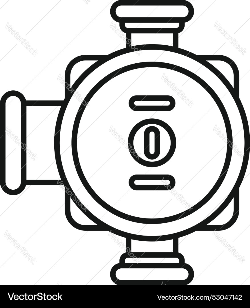 Water pump icon showing plumbing work and pipe Vector Image