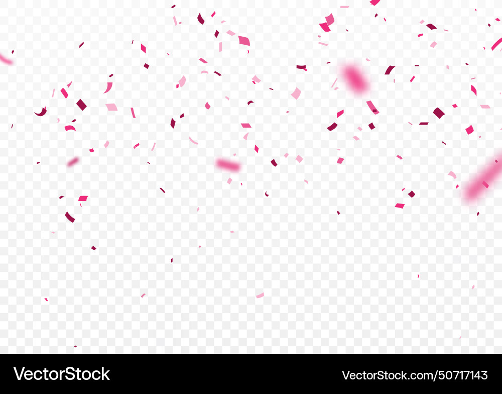 Pink confetti celebrations banner Royalty Free Vector Image
