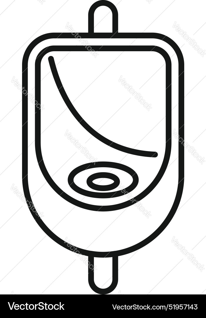 Public toilet urinal drawing showing restroom Vector Image