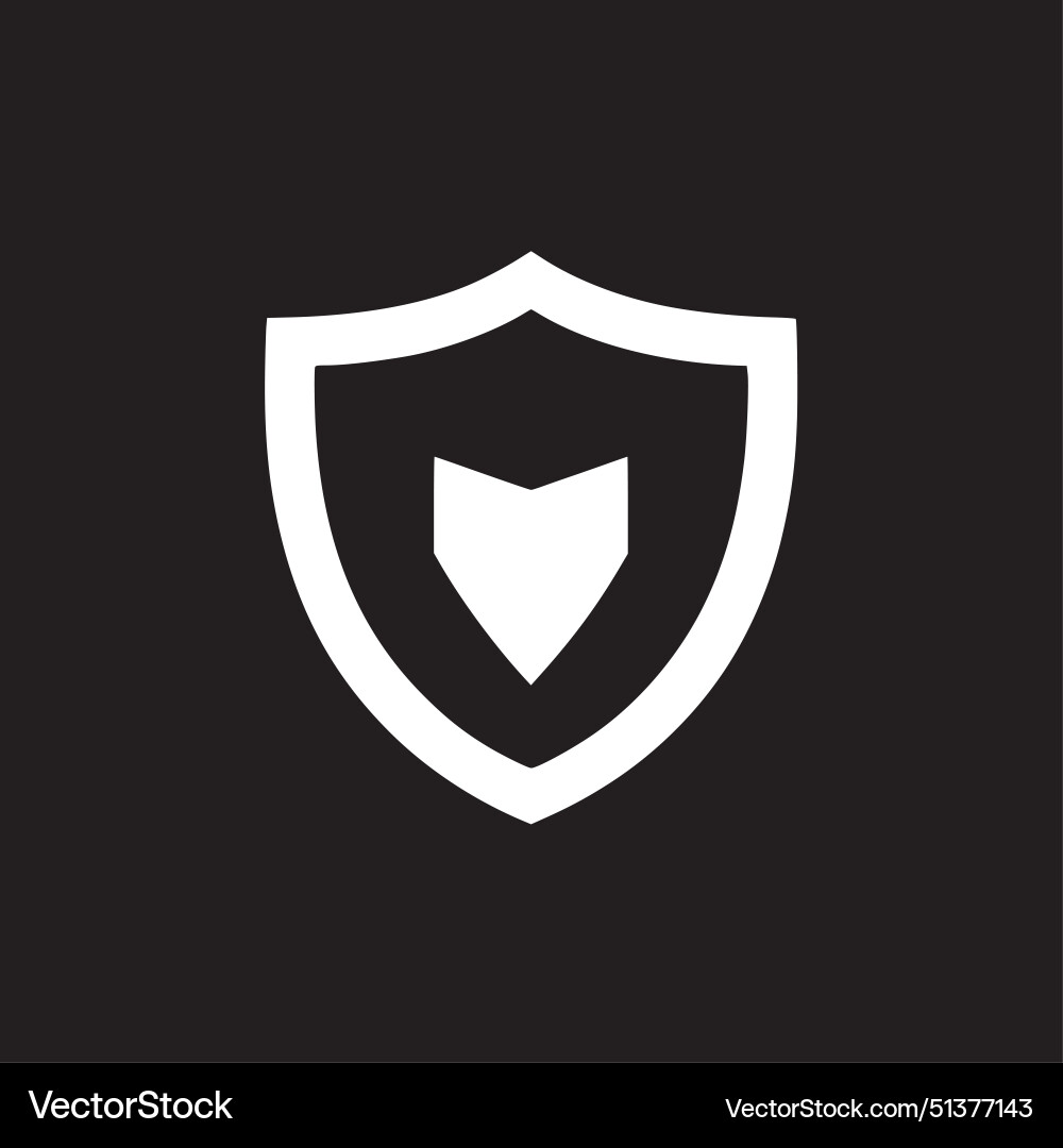 Shield - minimalist and flat logo Royalty Free Vector Image