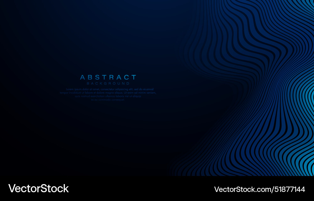 Abstract background with blue geometric wavy Vector Image