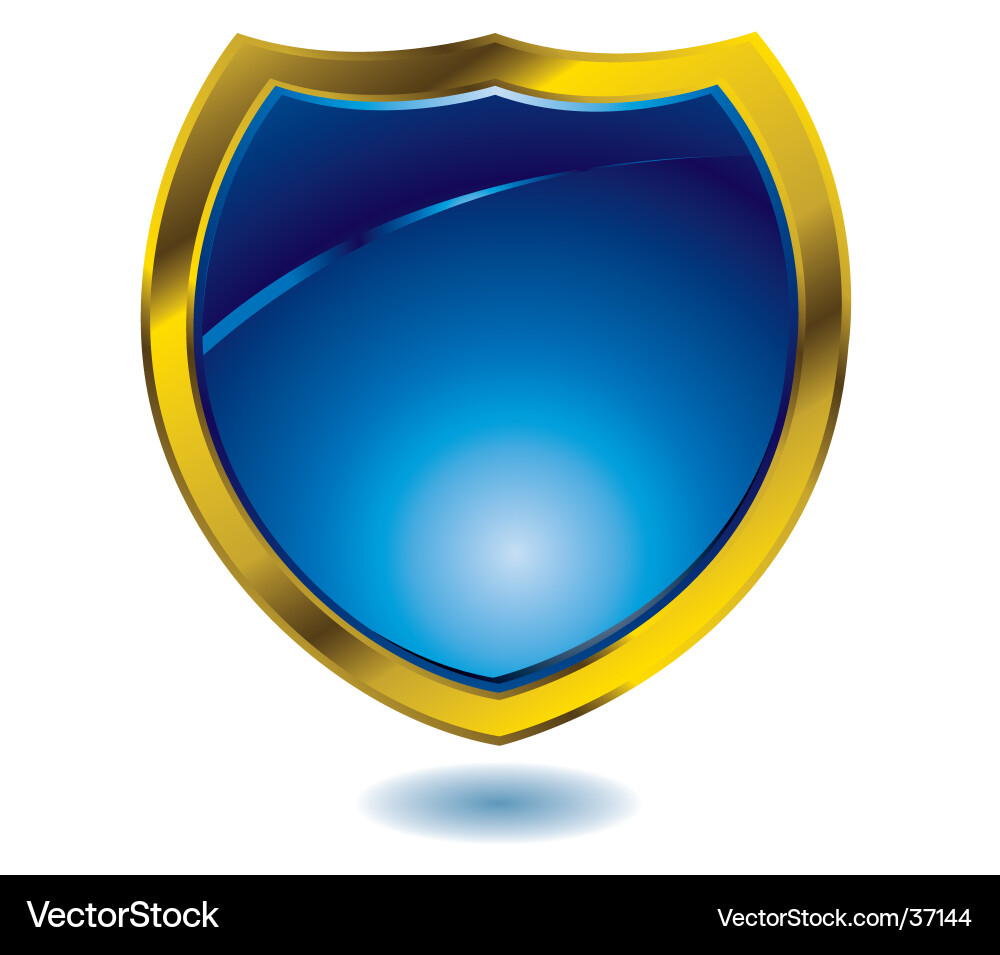 Blue shield Royalty Free Vector Image - VectorStock
