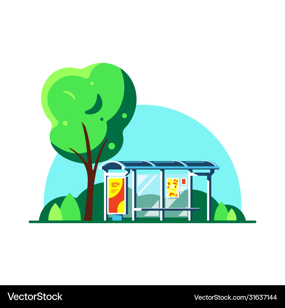 Bus stop Royalty Free Vector Image - VectorStock