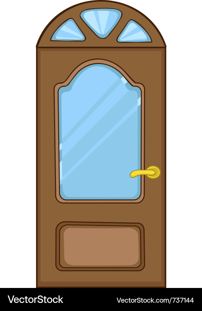Cartoon home door Royalty Free Vector Image - VectorStock