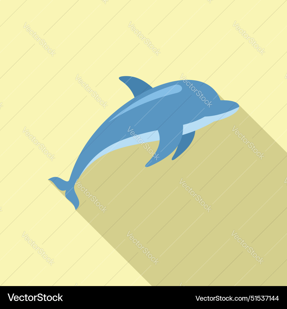 Dolphin leaping through air minimalist Royalty Free Vector