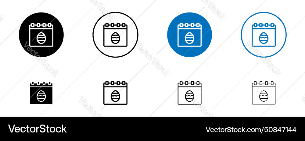 Easter calendar icon spring easter event calendar Vector Image