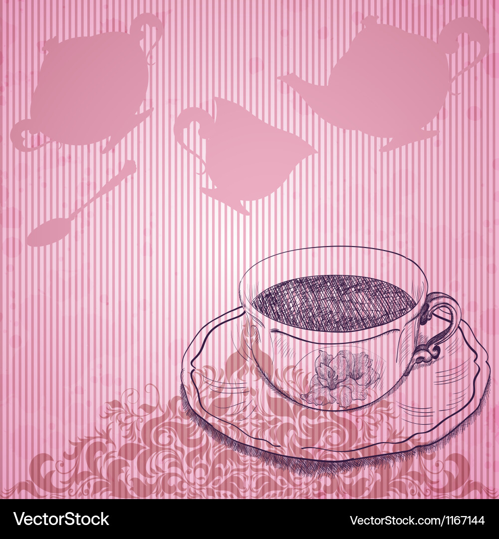 Elegant Tea Background Royalty Free Vector Image
