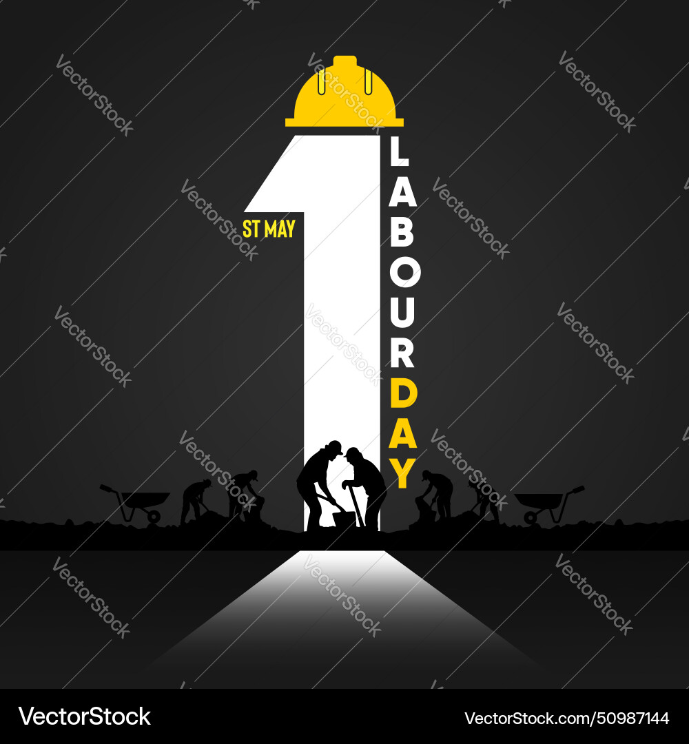 Happy labour day 1st may international Royalty Free Vector