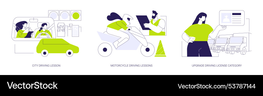 New driving license abstract concept Royalty Free Vector