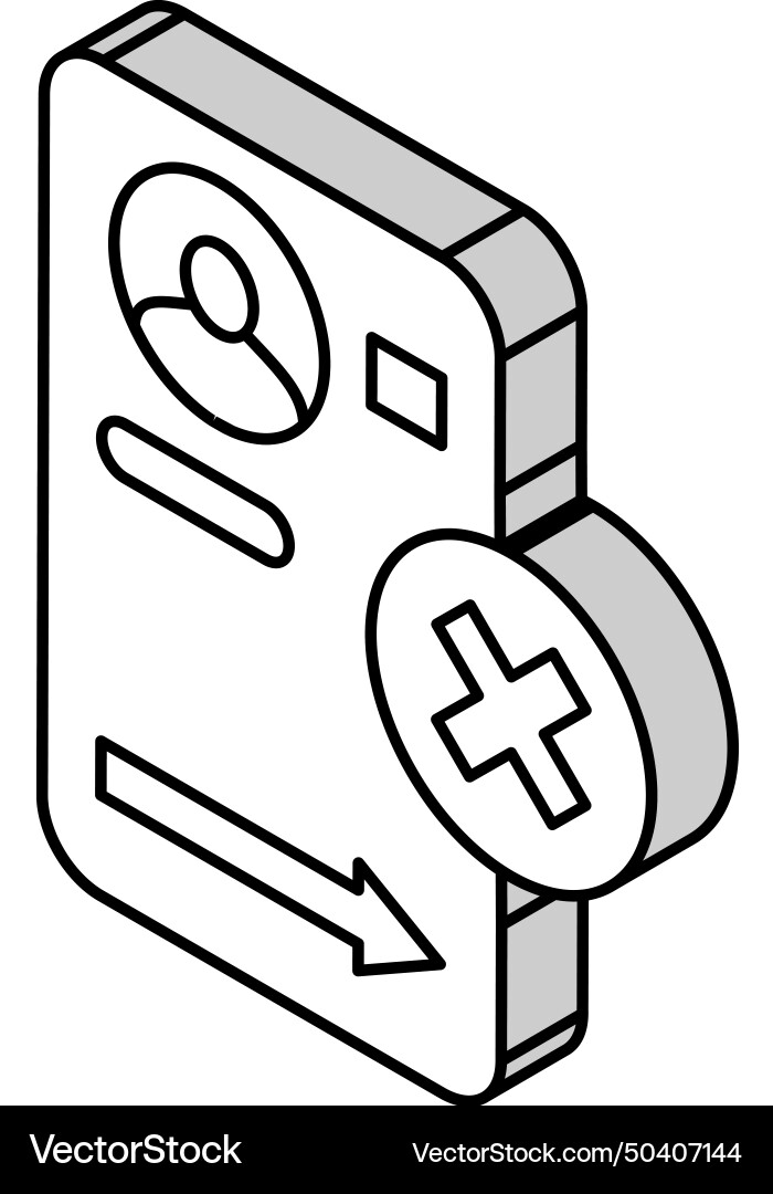 Request closed isometric icon Royalty Free Vector Image