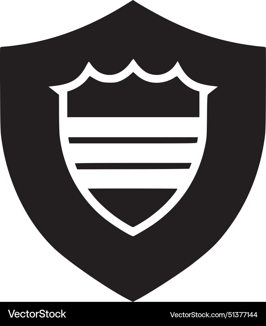 Shield - minimalist and simple silhouette Vector Image