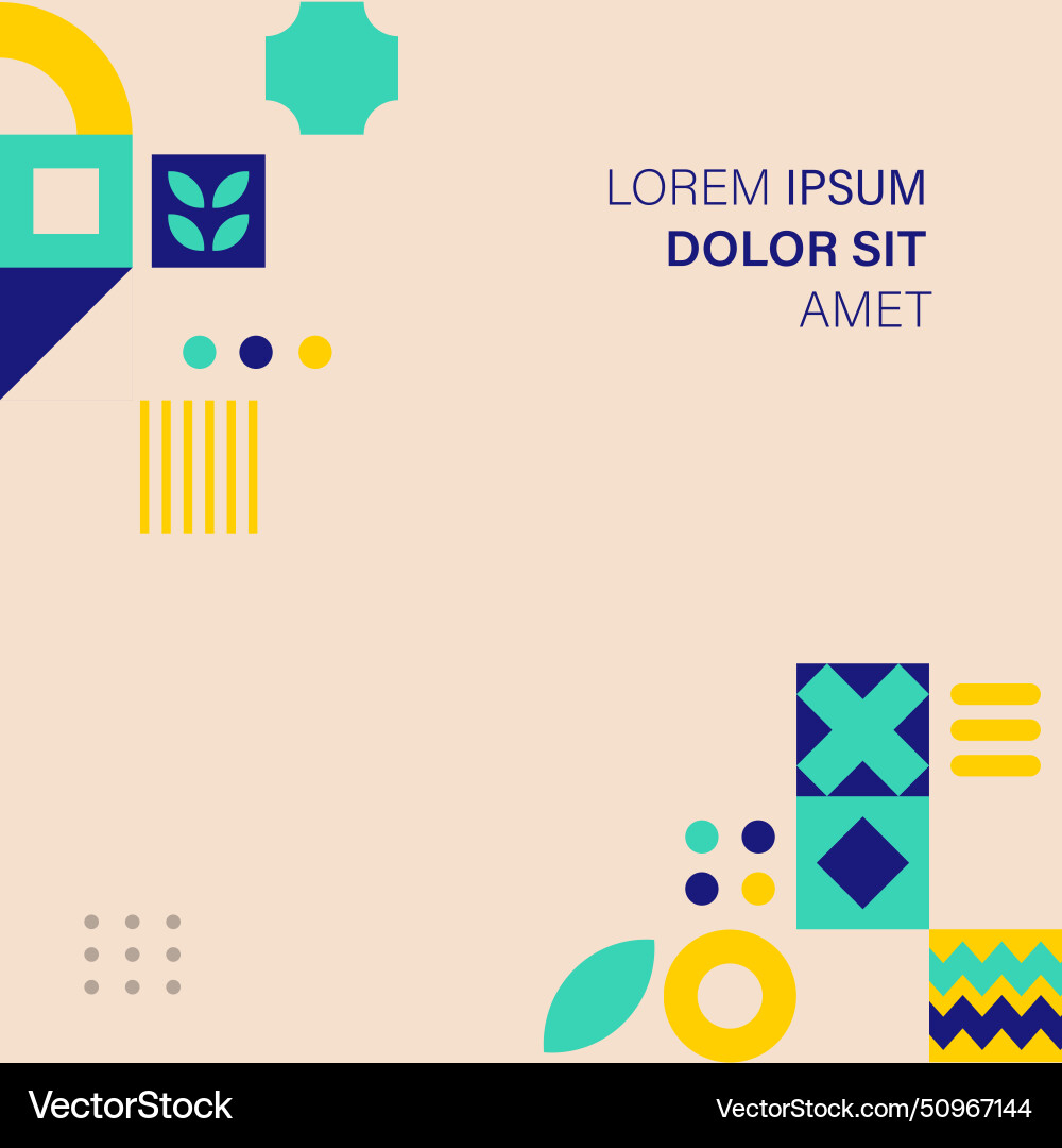 Square minimalist abstract geometric banner Vector Image