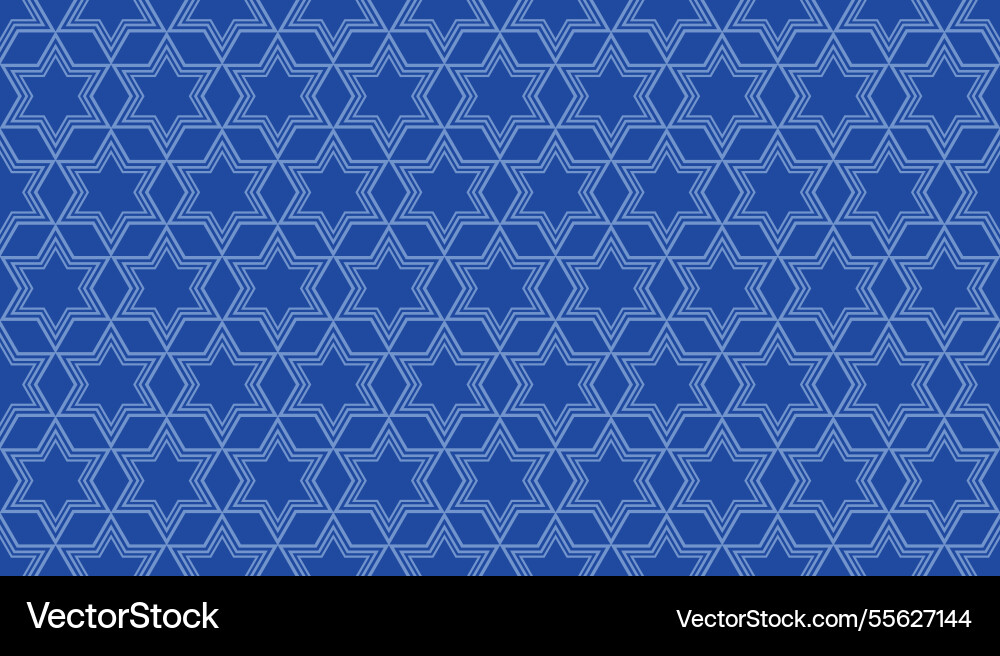 Star of david seamless blue background Royalty Free Vector