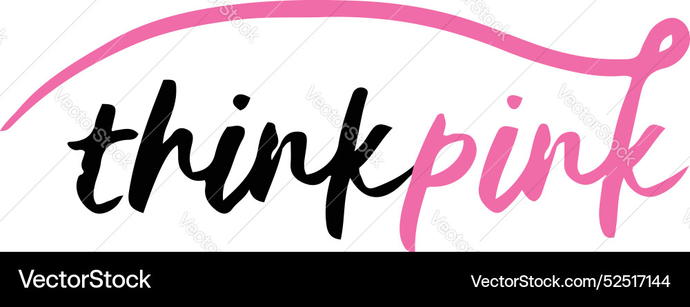 Think pink cancer svg breast Royalty Free Vector Image