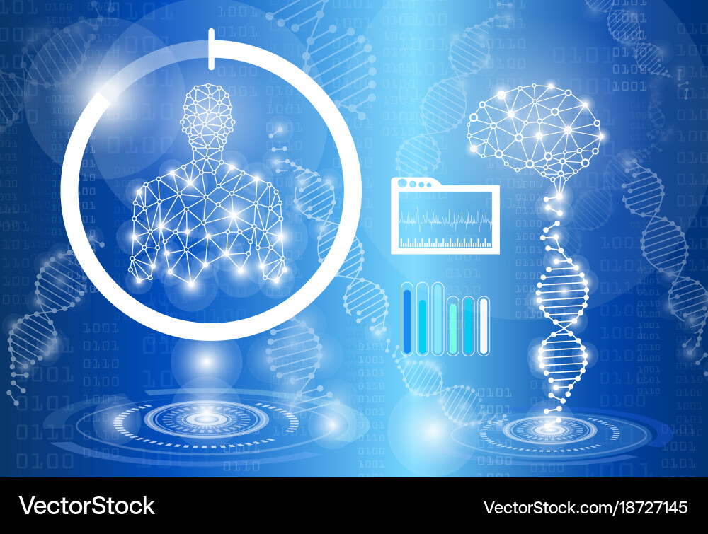 Abstract background technology concept in blue Vector Image