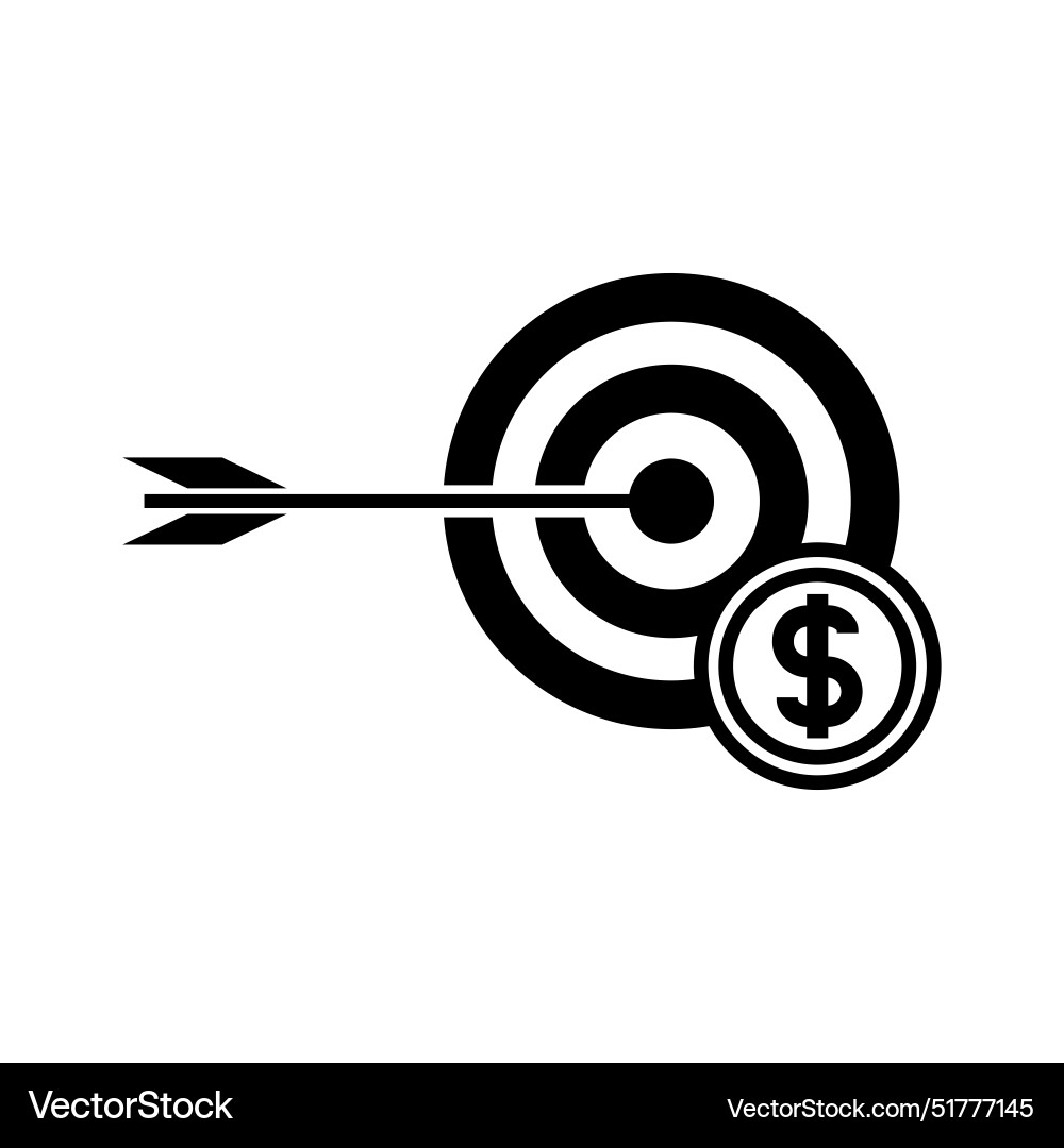 Business target and strategy icon Royalty Free Vector Image