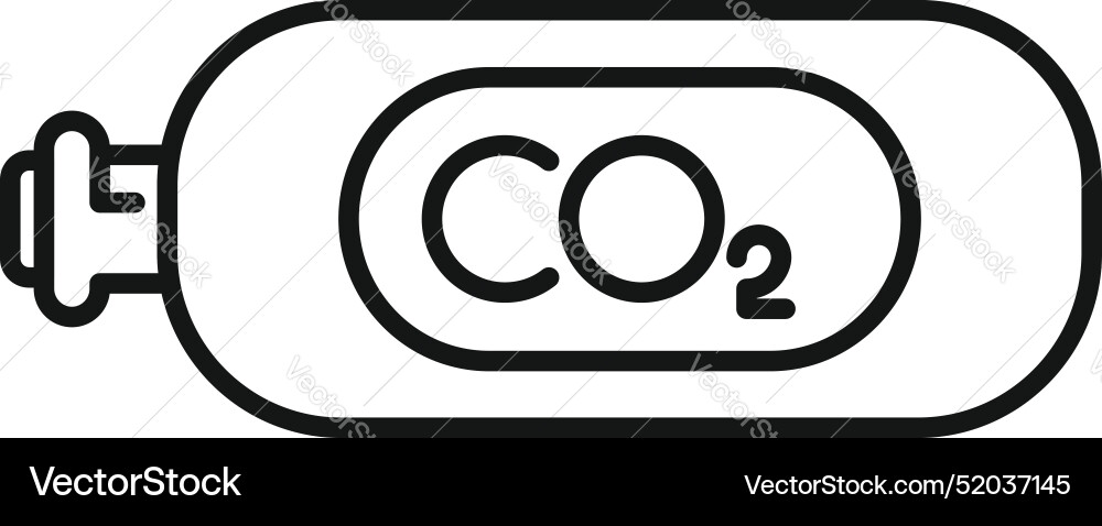 Co2 gas cylinder containing carbon dioxide icon Vector Image