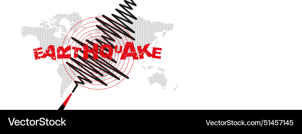 Earthquake background seismogram for seismic meas Vector Image