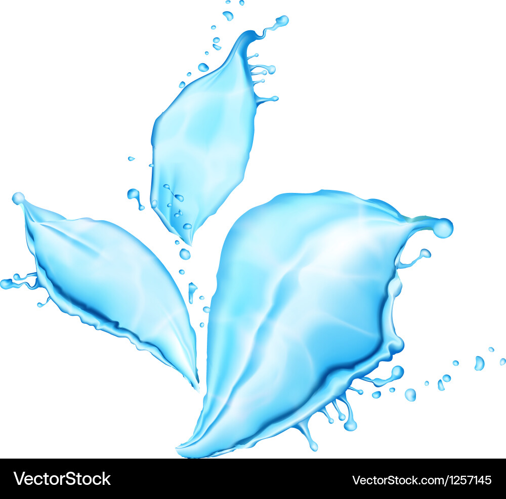 Fresh blue water splash Royalty Free Vector Image