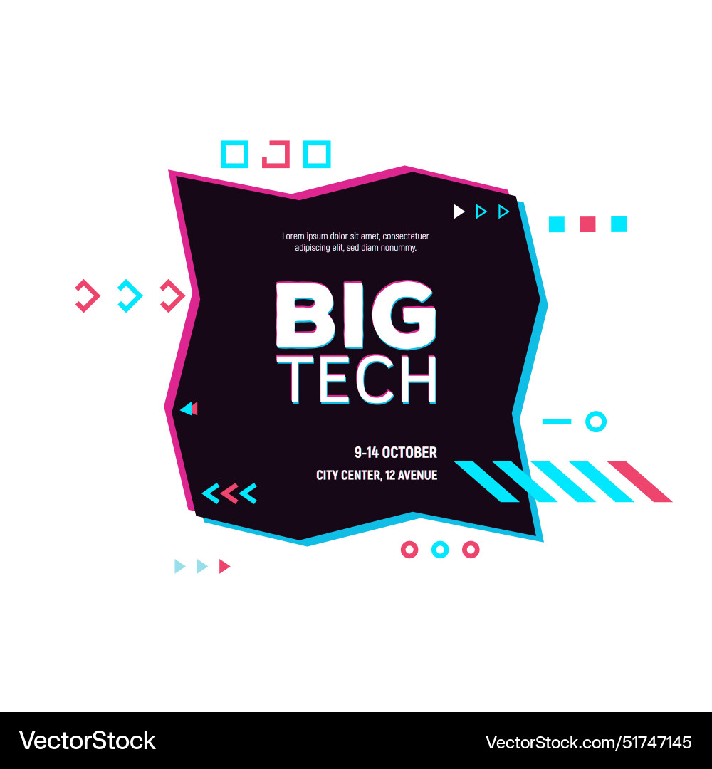 Futuristic text banner Royalty Free Vector Image
