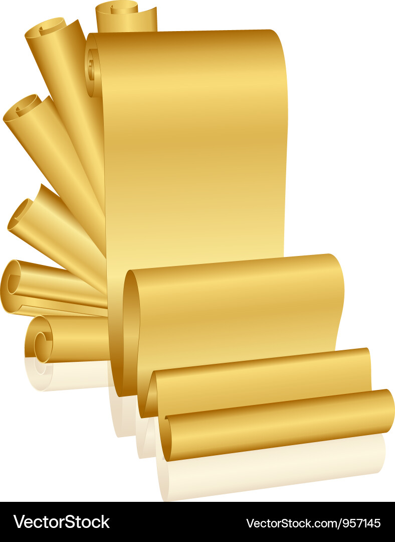 Gold scrolls Royalty Free Vector Image - VectorStock