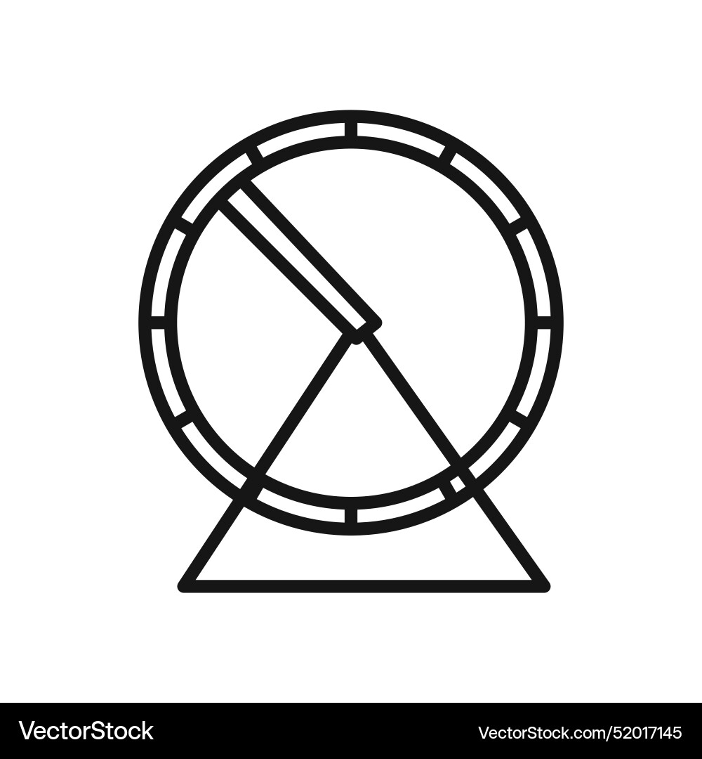 Hamster wheel icon black line art Royalty Free Vector Image