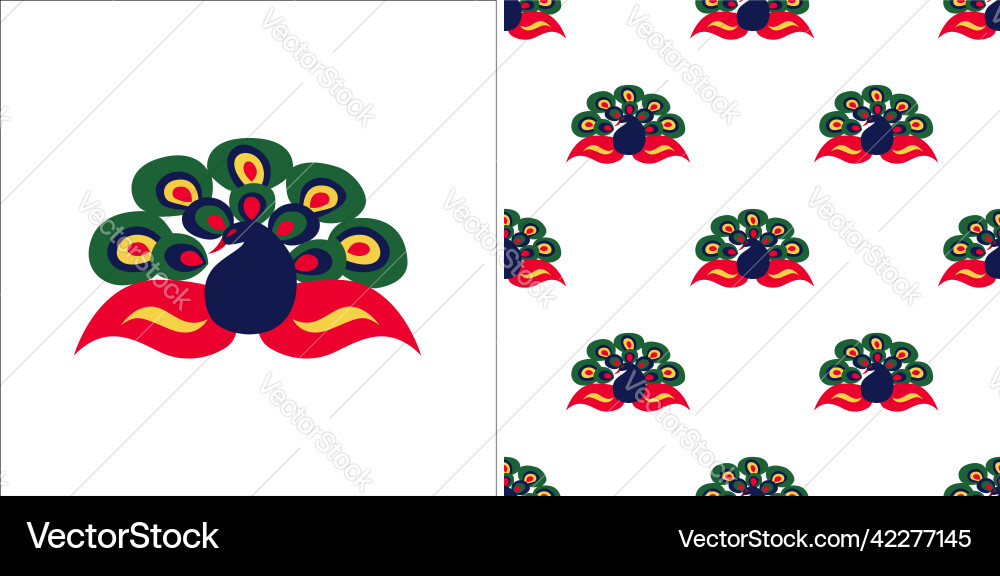 Indian traditional and cultural rangoli design Vector Image