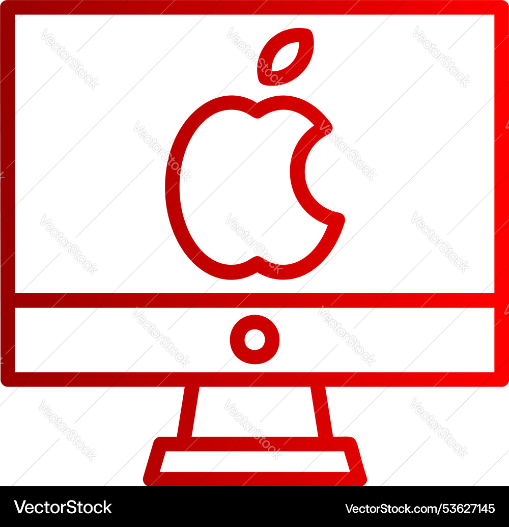 Mac line gradient icon Royalty Free Vector Image